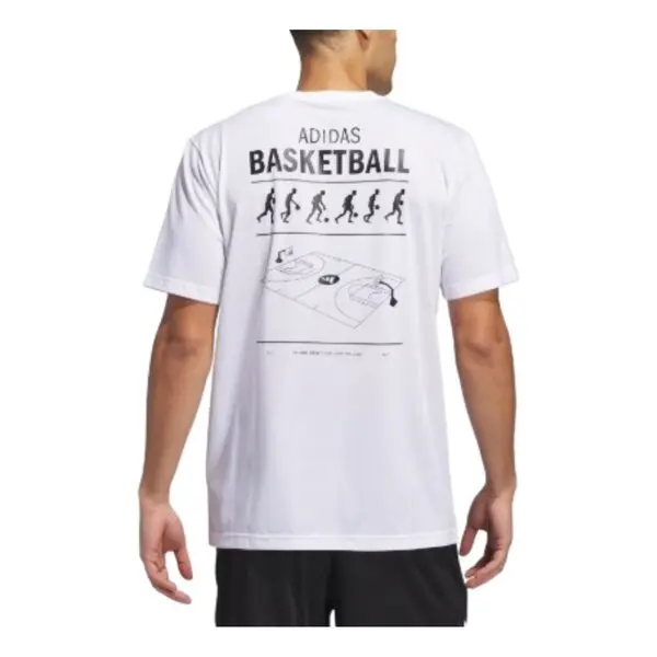 Adidas Basketball T-shirt Asia Sizing 'white Black