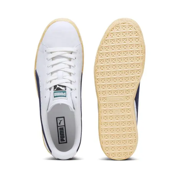 PUMA Clyde Vintage Sneakers - White/navy/yellow