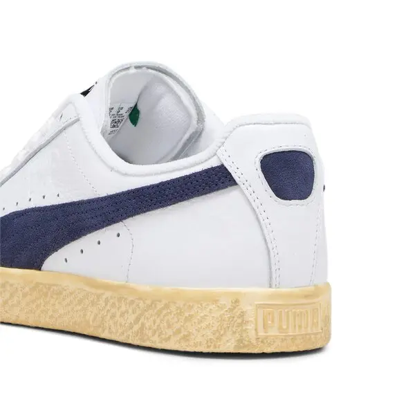 PUMA Clyde Vintage Sneakers - White/navy/yellow