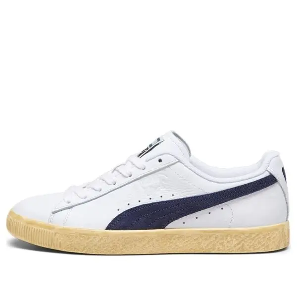 PUMA Clyde Vintage Sneakers - White/navy/yellow