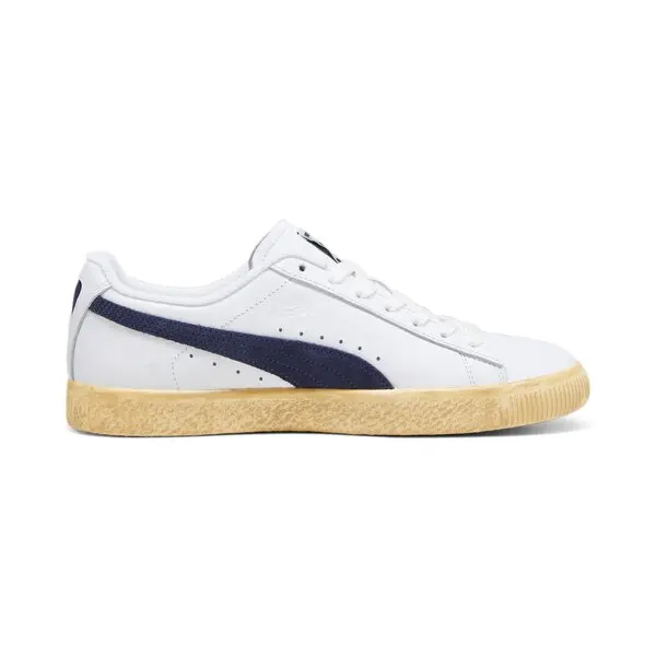 PUMA Clyde Vintage Sneakers - White/navy/yellow