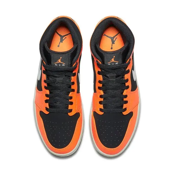JORDAN 1 Mid Sneakers - Black/cone-light Bone