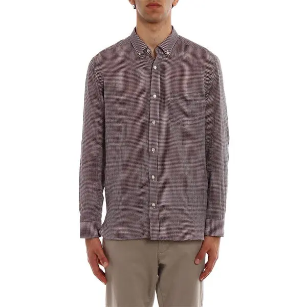 Burberry Plaid Full Print Long Sleeves Shirt Pink Red