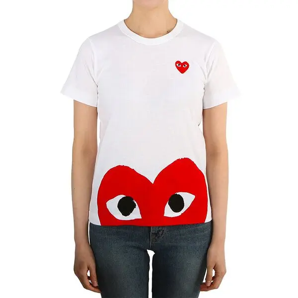 Play Comme Des Garcon Half Heart Logo Tee
