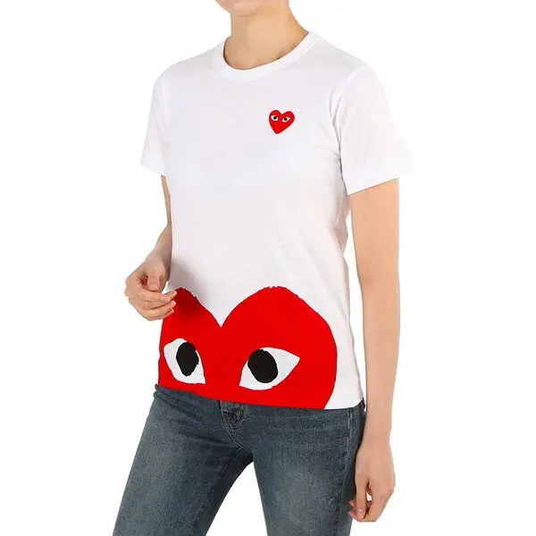 Play Comme Des Garcon Half Heart Logo Tee