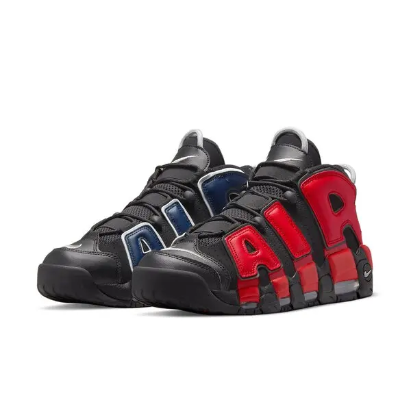 Nike More Uptempo '96 "split" Sneakers - Black/blue/red