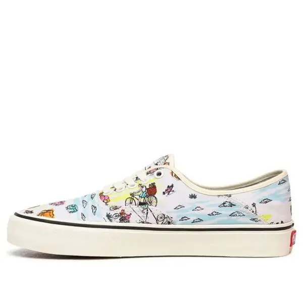 VANS Authentic Surf Graphic Print Lace-up Sneakers - White