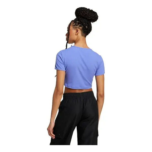 Adidas Originals Essential Ribbed Cropped T-shirt - Purple