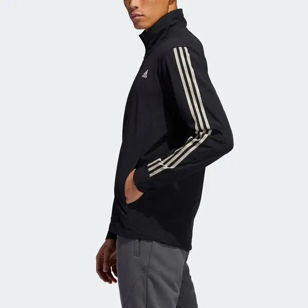 Adidas Cool Touch Track Jacket With Sporty Stripes