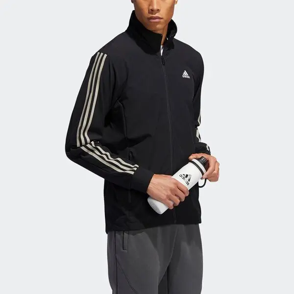 Adidas Cool Touch Track Jacket With Sporty Stripes