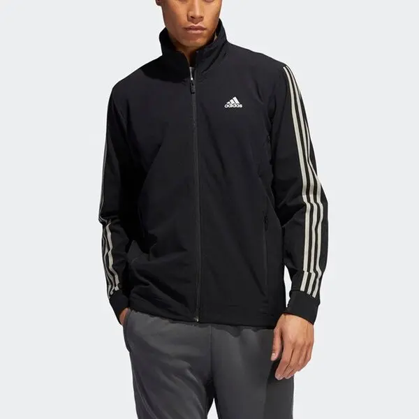 Adidas Cool Touch Track Jacket With Sporty Stripes