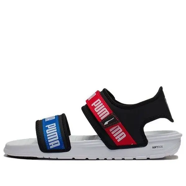 PUMA Signature Softride Casual Sandals - Black/red/blue