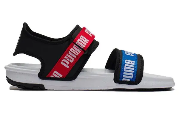 PUMA Signature Softride Casual Sandals - Black/red/blue