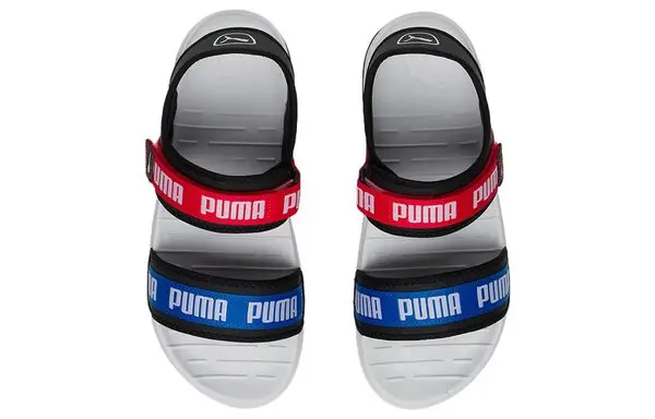 PUMA Signature Softride Casual Sandals - Black/red/blue