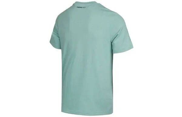 Adidas Neo Printing Sports Round Neck Short Sleeve Green