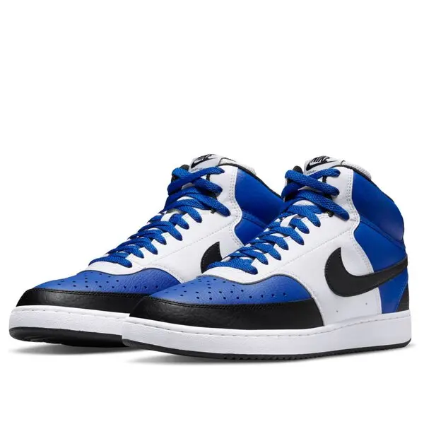 Nike Court Vision Mid Sneakers - White/blue/black