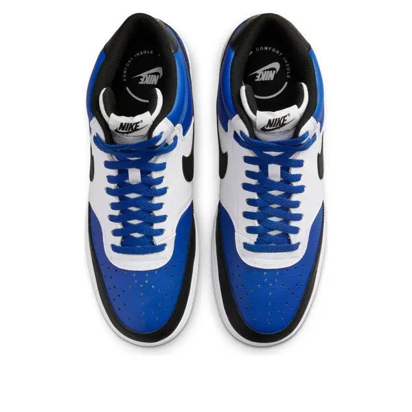 Nike Court Vision Mid Sneakers - White/blue/black