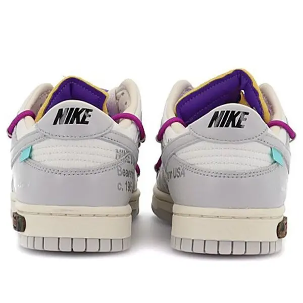 Nike Off-white X Dunk Low 'lot 28 Of 50 - Gray/white