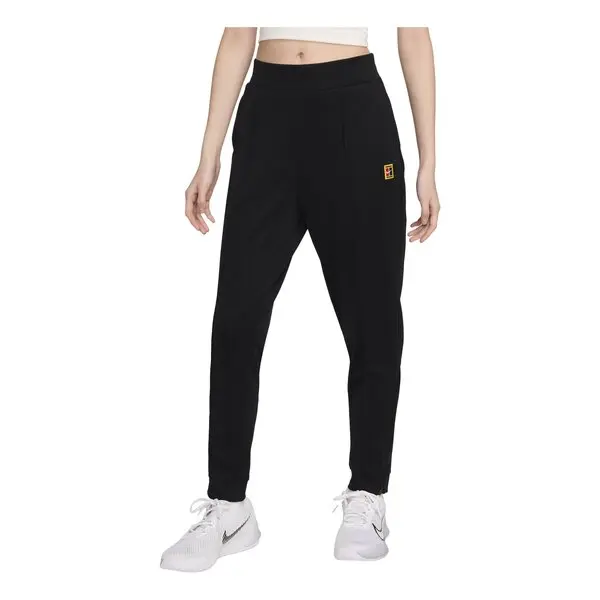 Nike Nikecourt Dri-fit Knit Tennis Trousers - Black