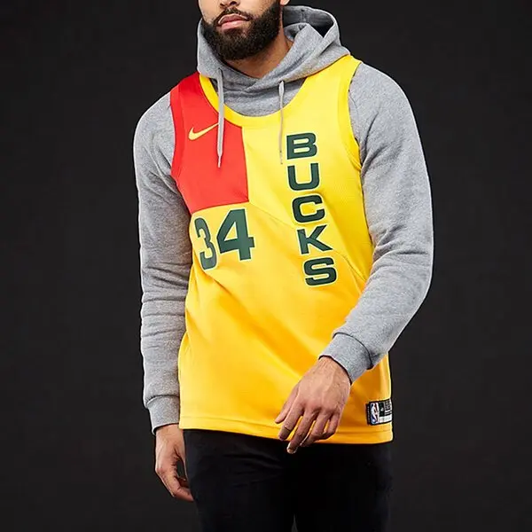 Nike Giannis Antetokounmpo Milwaukee Bucks Swingman Jersey - Yellow