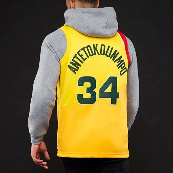 Nike Giannis Antetokounmpo Milwaukee Bucks Swingman Jersey - Yellow