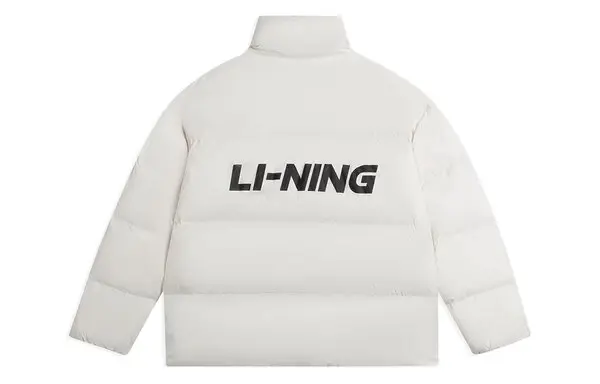 LI-NING Graphic Short Down Jacket - White/black