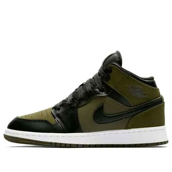 JORDAN 1 Retro Mid 'olive Canvas - Green