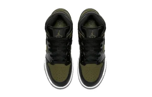 JORDAN 1 Retro Mid 'olive Canvas - Green