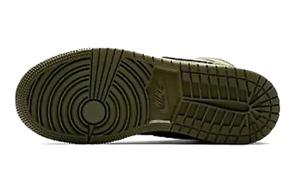 JORDAN 1 Retro Mid 'olive Canvas - Green