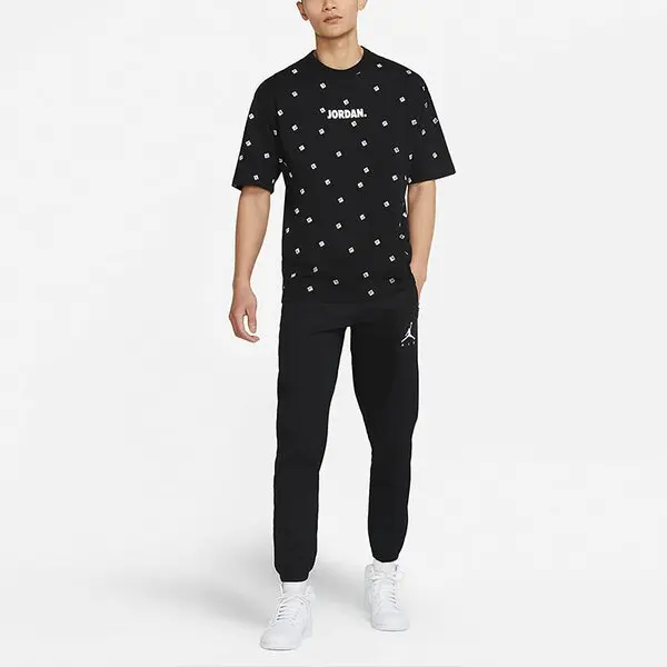 JORDAN Logo Print Crew Neck Short-sleeved