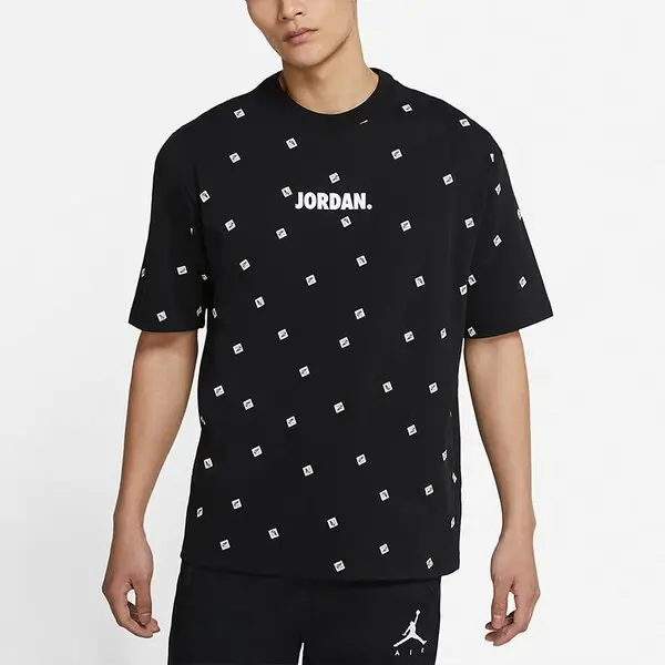 JORDAN Logo Print Crew Neck Short-sleeved