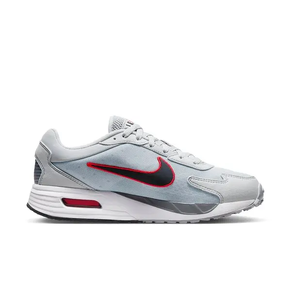 Nike Max Solo Cool Grey Sneakers - Grey/red/white