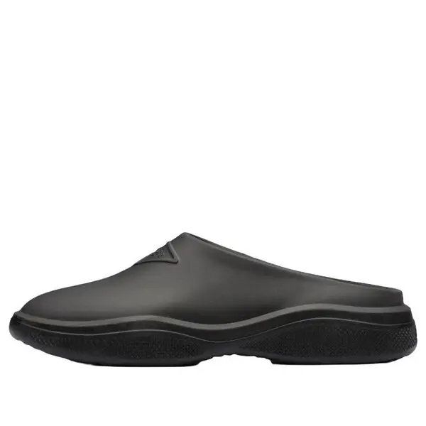 Prada Foam Rubber Mules - Black
