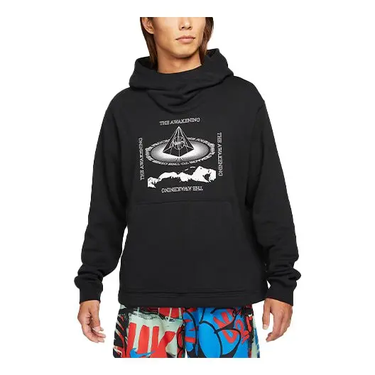 Nike Kyrie Alphabet Printing Pullover Hoodie - Black