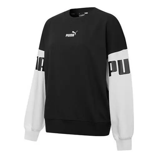 PUMA Crewneck Sweatshirt With Color Block Sleeves And Logo Detailing - Colorblock
