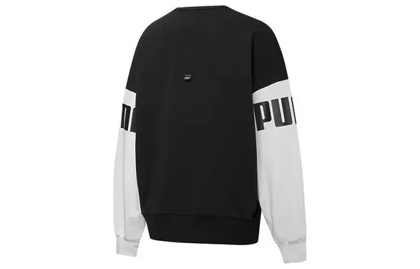 PUMA Crewneck Sweatshirt With Color Block Sleeves And Logo Detailing