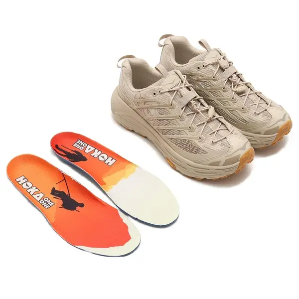 Hoka One One X Atmos Mafate Three 2 Grid Jp Sneakers - Linen