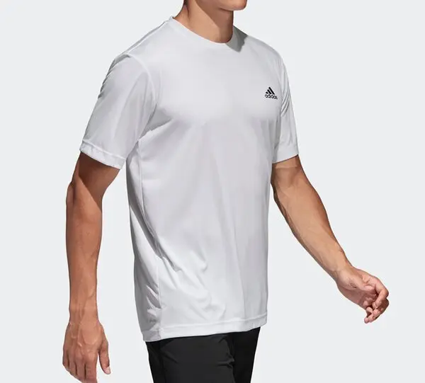 Adidas Sports Round Neck Short Sleeve T-shirt - White