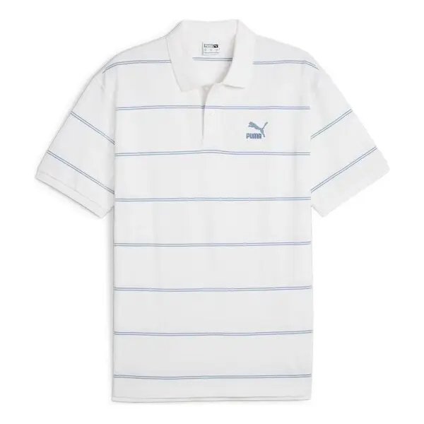 PUMA Team Polo Shirt 'white Blue