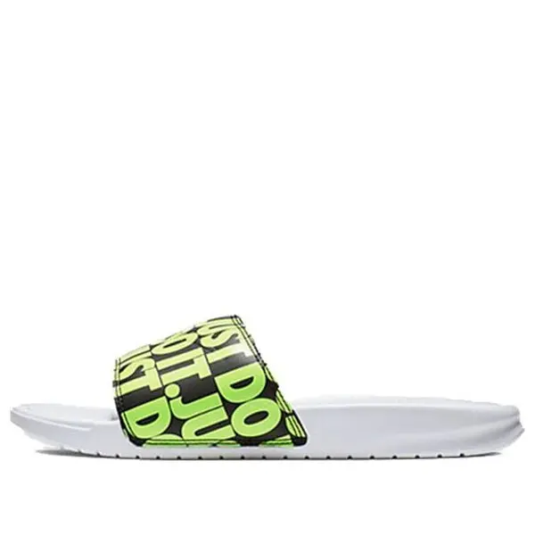 Nike Benassi Jdi Print Slides - White/black/green