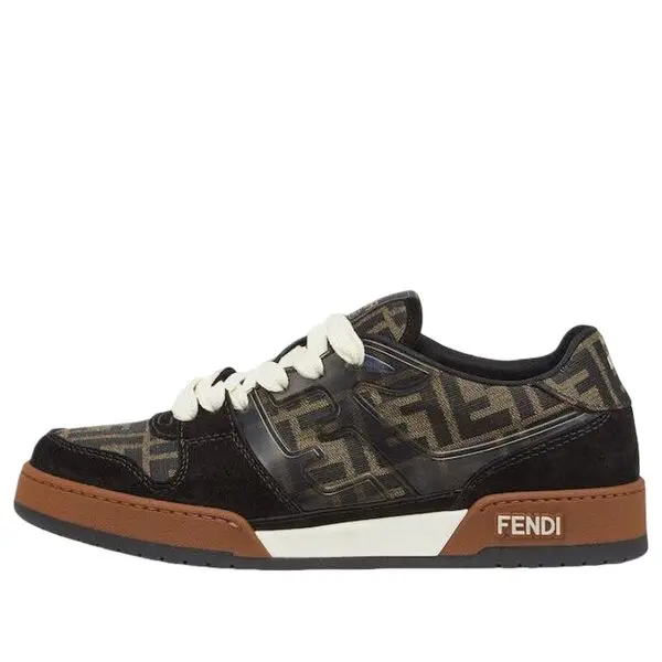 Fendi Ss26 Match Trainers - Brown