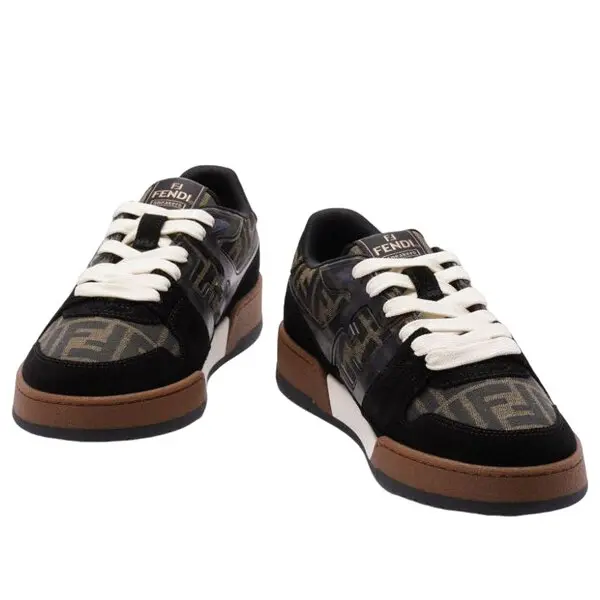 Fendi Ss26 Match Trainers - Brown
