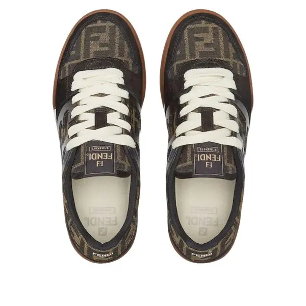 Fendi Ss26 Match Trainers - Brown