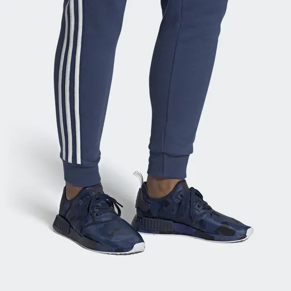 Adidas Nmd_r1 Fractal Camo Sneakers - Navy