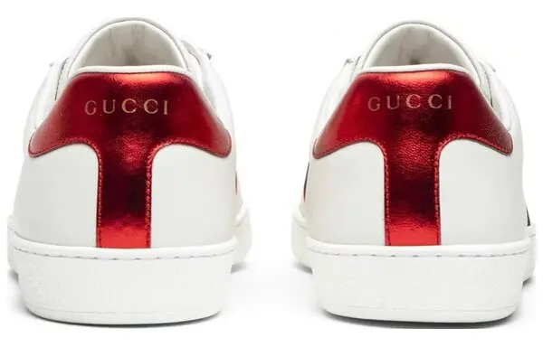 Gucci Stripe Leather Sneaker Red Black - White