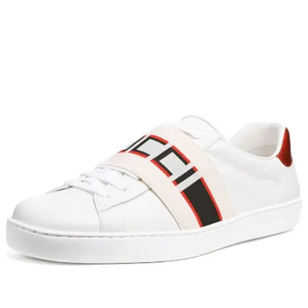 Gucci Stripe Leather Sneaker - White