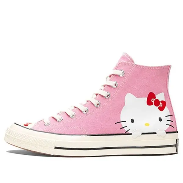 CONVERSE Chuck 70 Canvas Hi Top With Hello Kitty Embellishments - Pink/blue