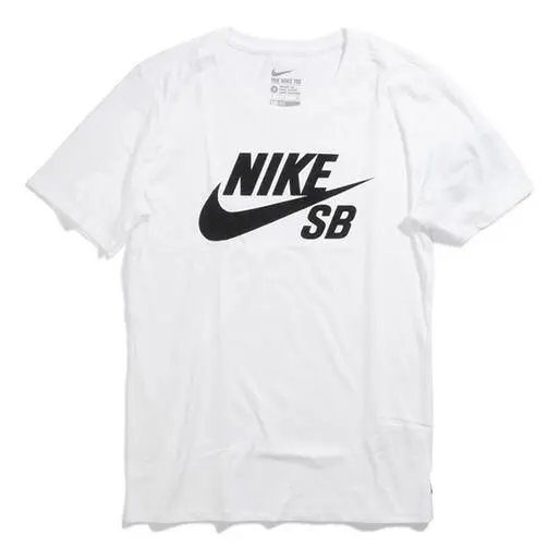 Nike Logo Printing Round Neck Short Sleeve T-shirt - White