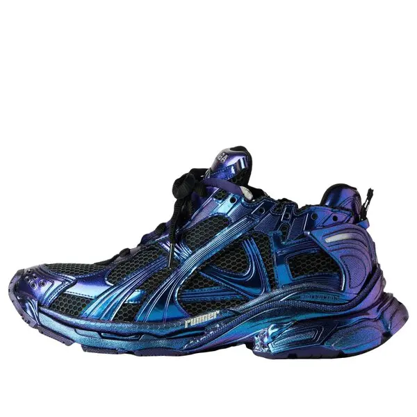 Balenciaga Runner Iridescent Sneakers - Blue