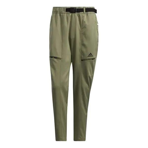 Adidas Th Qckdraw Pnt Running Training Woven Lacing Sports Pants/trousers/joggers Olive - Green